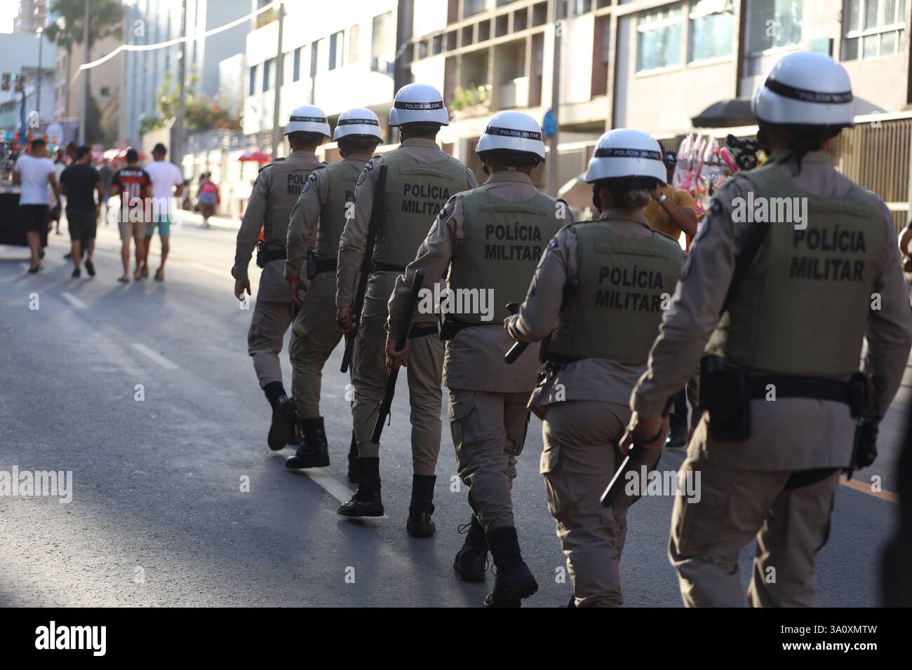 salvador, bahia, brazil - march 1, 2025: military police carry out ...