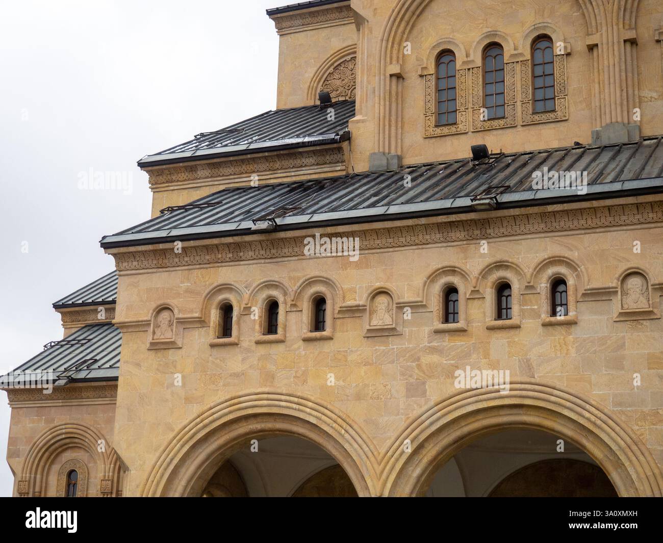 Holy Trinity Cathedral in Tbilisi. Parts of the building. Religious ...