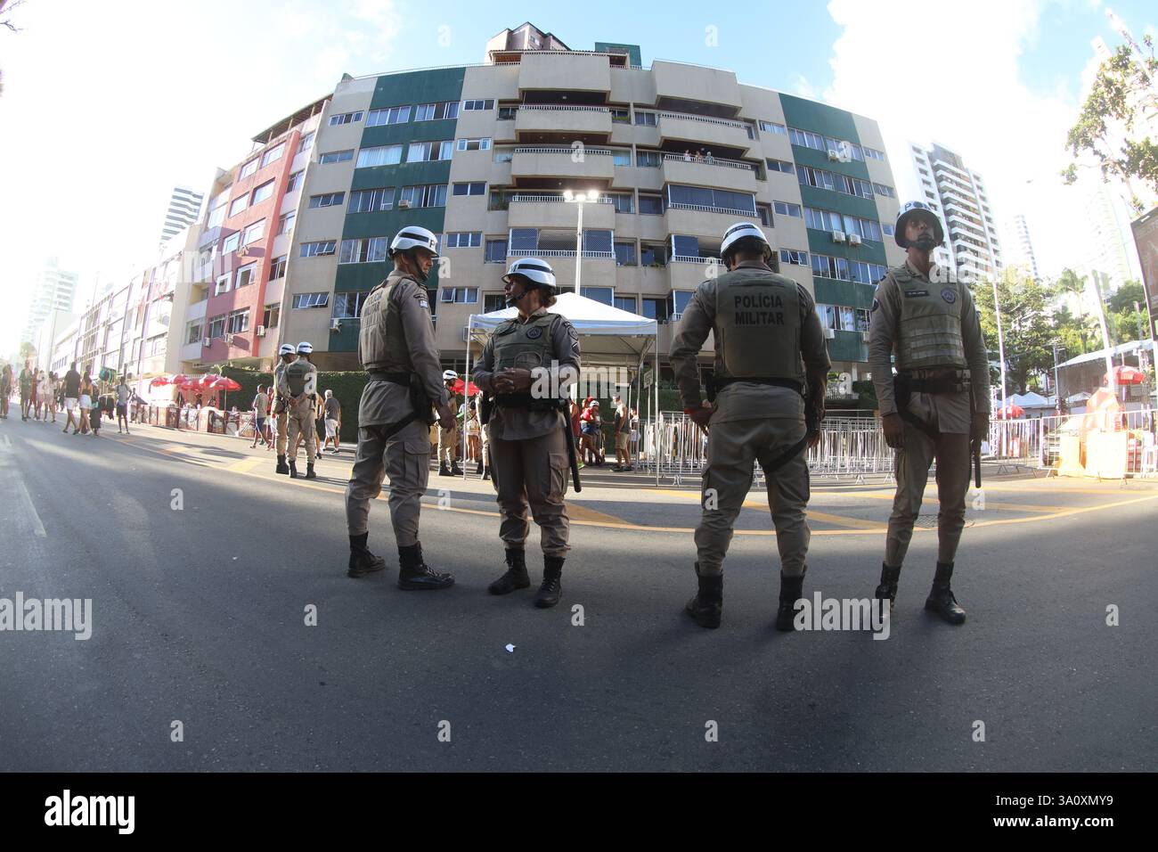 salvador, bahia, brazil - march 1, 2025: military police carry out ...