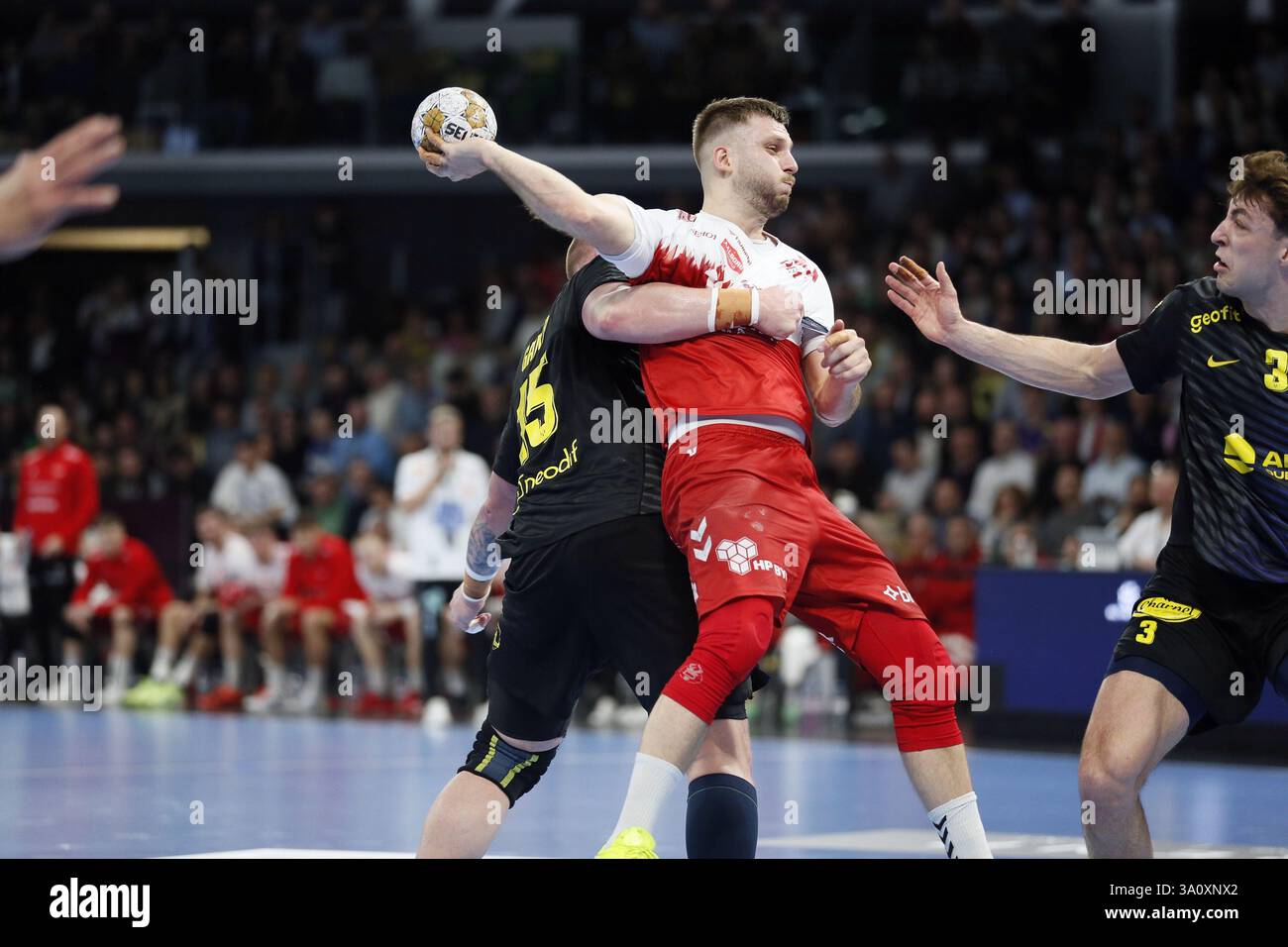 Nantes, France. 05th Mar, 2025. Aleks VLAH of Aalborg Handbold during ...