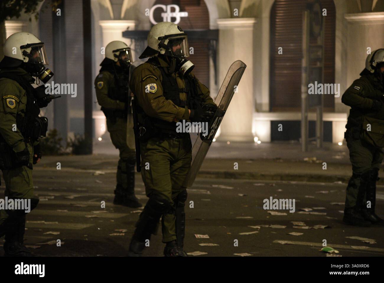 Athens, Greece. 05th Mar, 2025. Athens, Greece, March 5, 2025. Riot ...