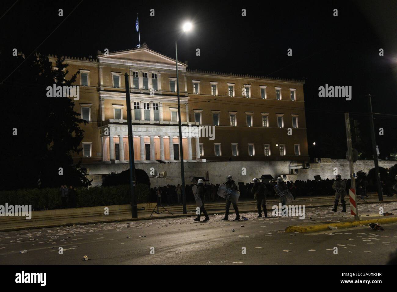 Athens, Greece. 05th Mar, 2025. Athens, Greece, March 5, 2025. Riot ...