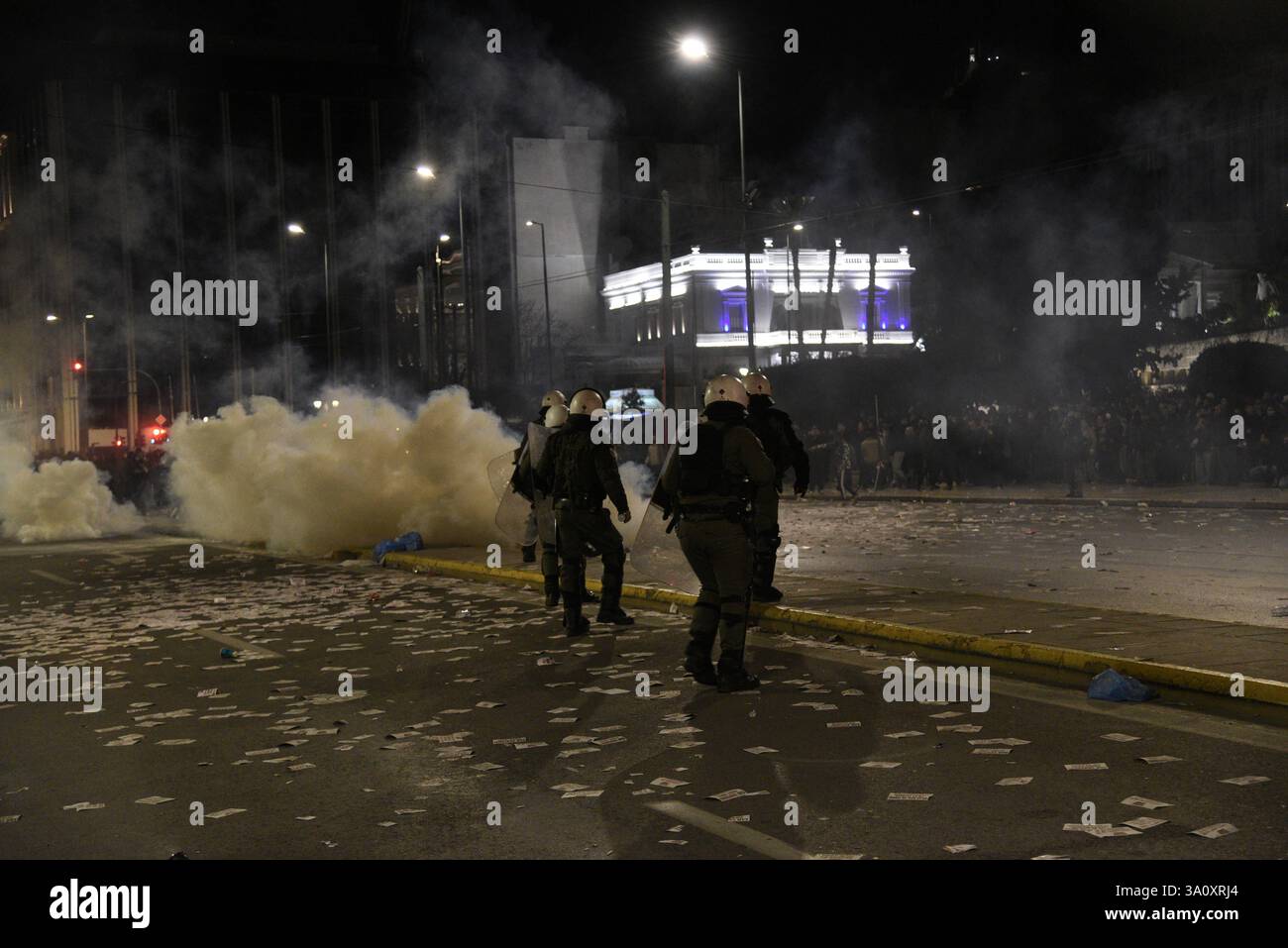 Athens, Greece. 05th Mar, 2025. Athens, Greece, March 5, 2025. Riot ...