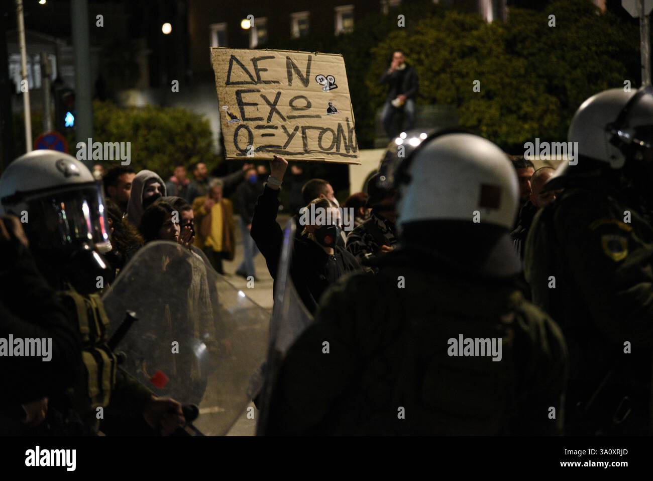 Athens, Greece. 05th Mar, 2025. Athens, Greece, March 5, 2025. Riot ...