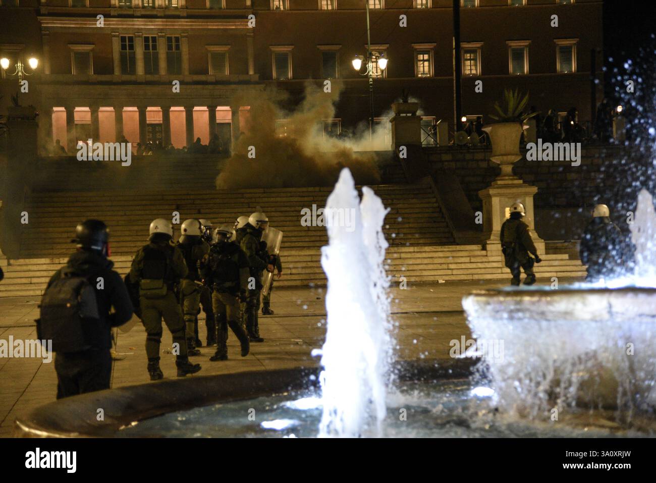 Athens, Greece. 05th Mar, 2025. Athens, Greece, March 5, 2025. Riot ...