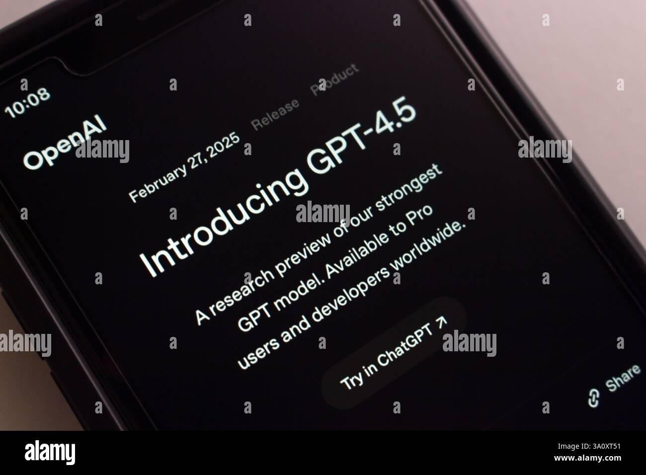 'Introducing GPT-4.5' on the OpenAI website. GPT-4.5 is an advanced LLM, built as an improved ...
