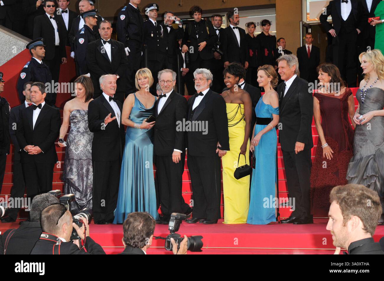 KAREN ALLEN, KATE CAPSHAW, STEVEN SPIELBERG, GEORGE LUCAS, MARCIA LUCAS ...