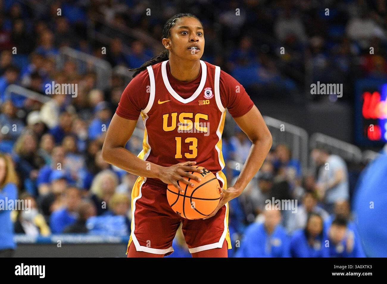 LOS ANGELES, CA - MARCH 01: USC Trojans forward Rayah Marshall (13 ...
