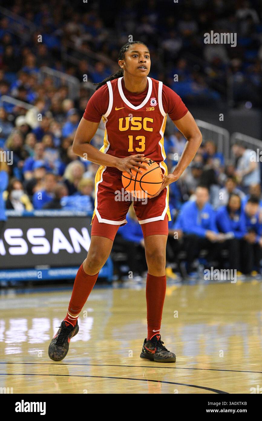 LOS ANGELES, CA - MARCH 01: USC Trojans forward Rayah Marshall (13 ...