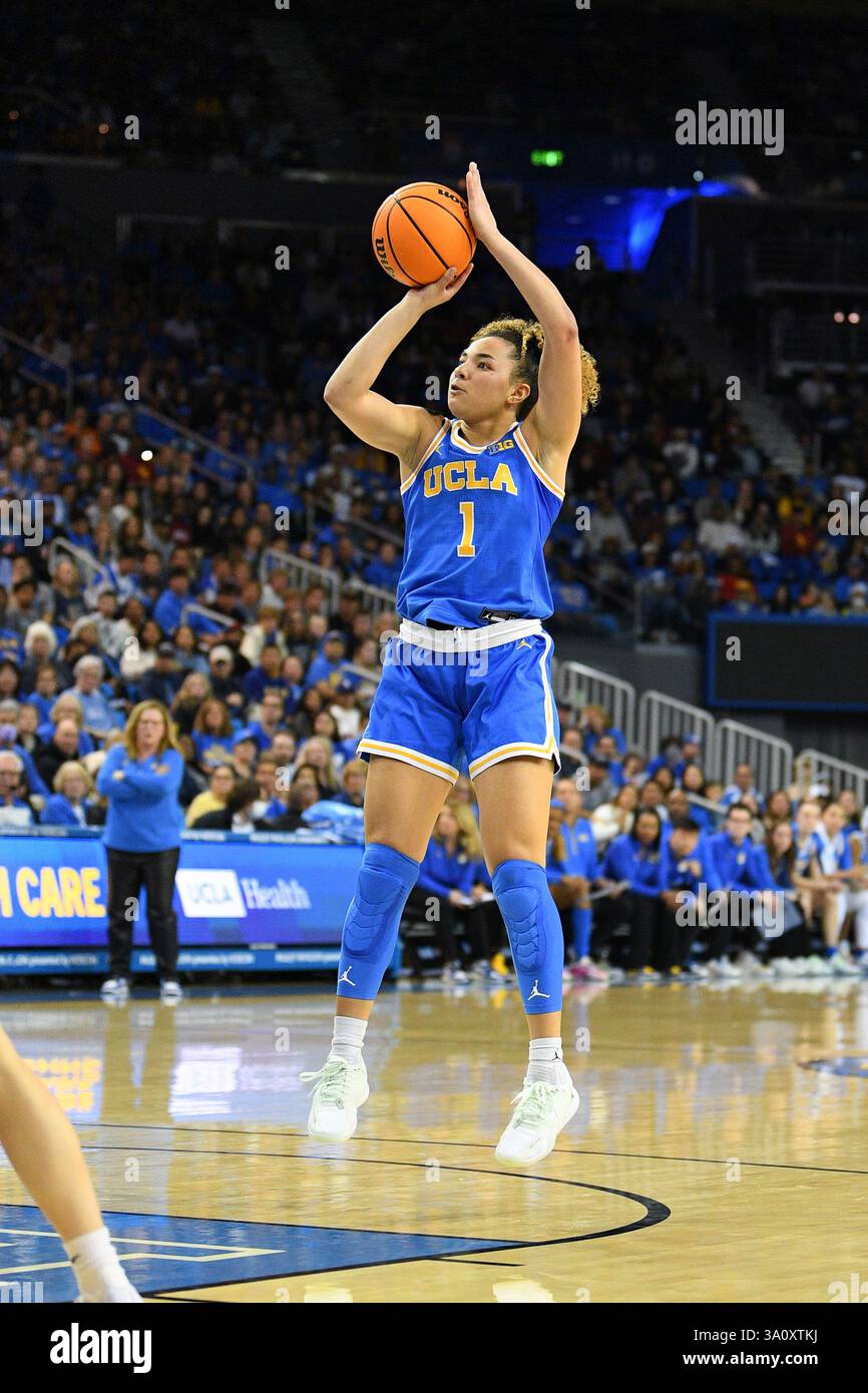 LOS ANGELES, CA - MARCH 01: UCLA Bruins guard Kiki Rice (1) takes a ...