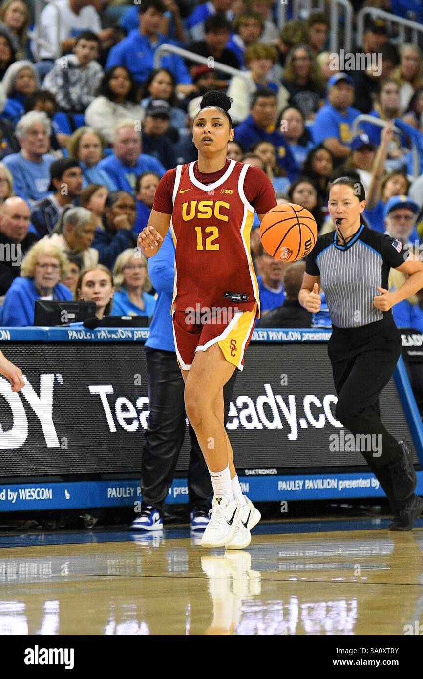 LOS ANGELES, CA - MARCH 01: USC Trojans guard JuJu Watkins (12 ...