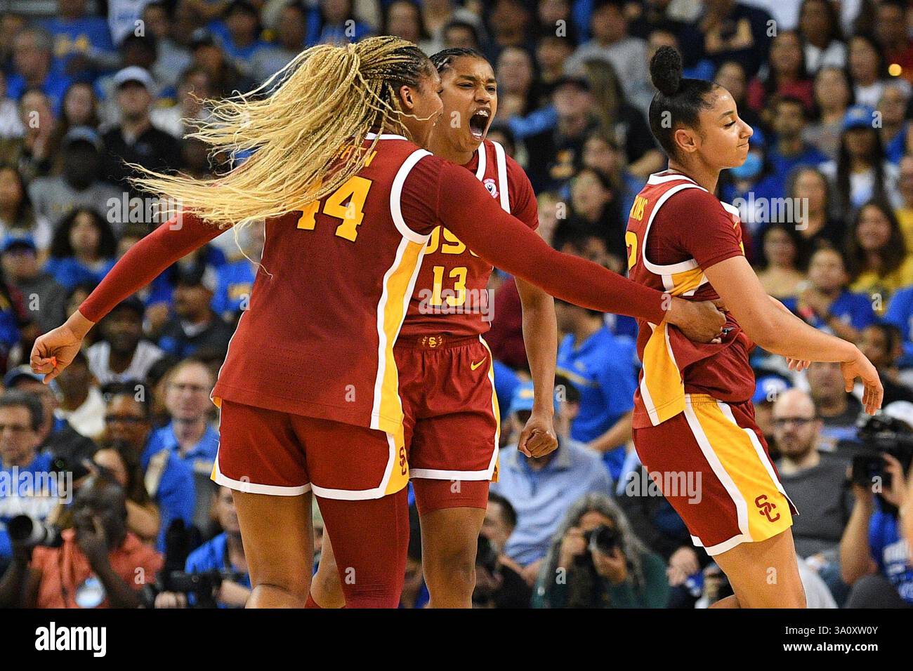 LOS ANGELES, CA - MARCH 01: USC Trojans forward Kiki Iriafen (44) and ...