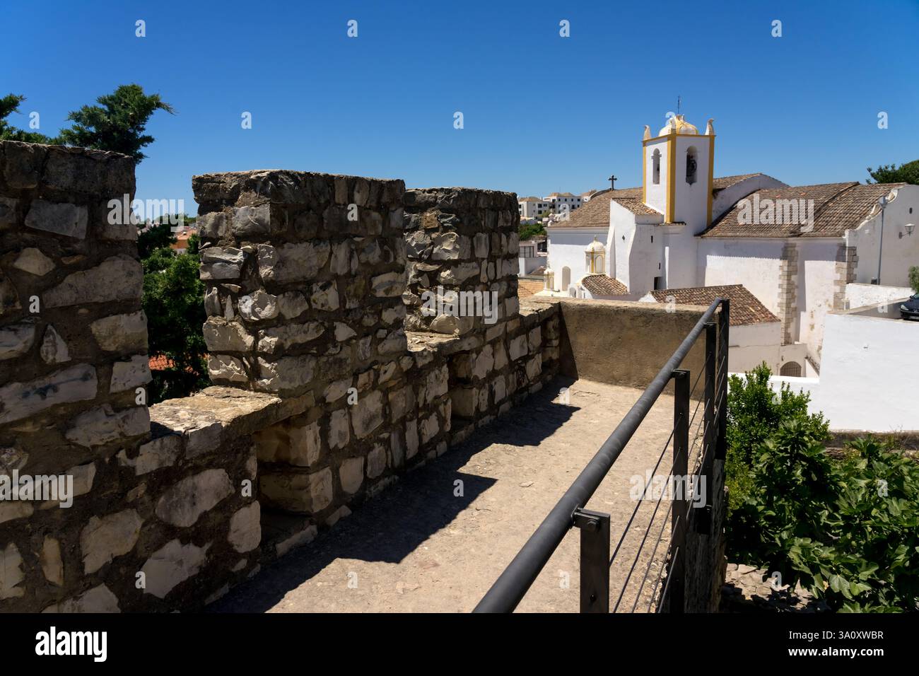 Santiago of Tavira church since walls of the castle in the old town of ...