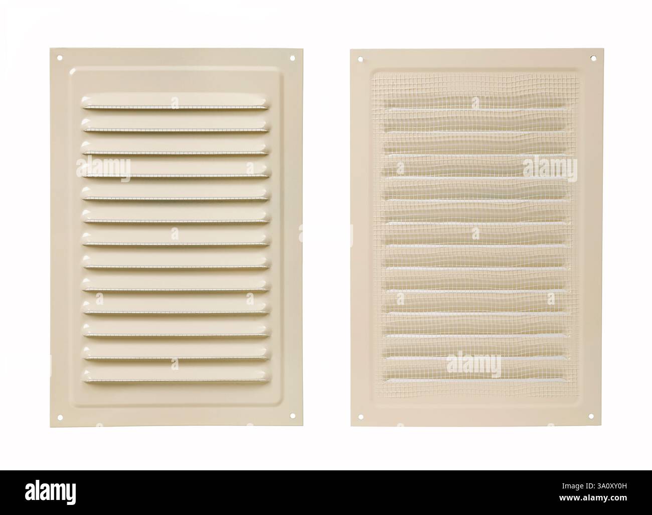 Ventilation grate isolated on a white background. Rectangular shape. Material aluminum. Color ...