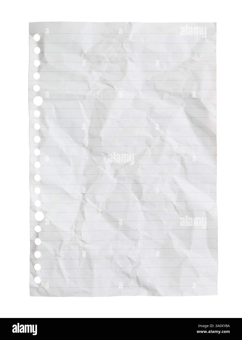 Crumpled paper in stationery Cut Out Stock Images & Pictures - Alamy
