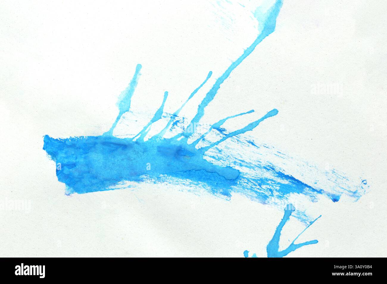 This abstract blue watercolor splash features dynamic strokes and ...