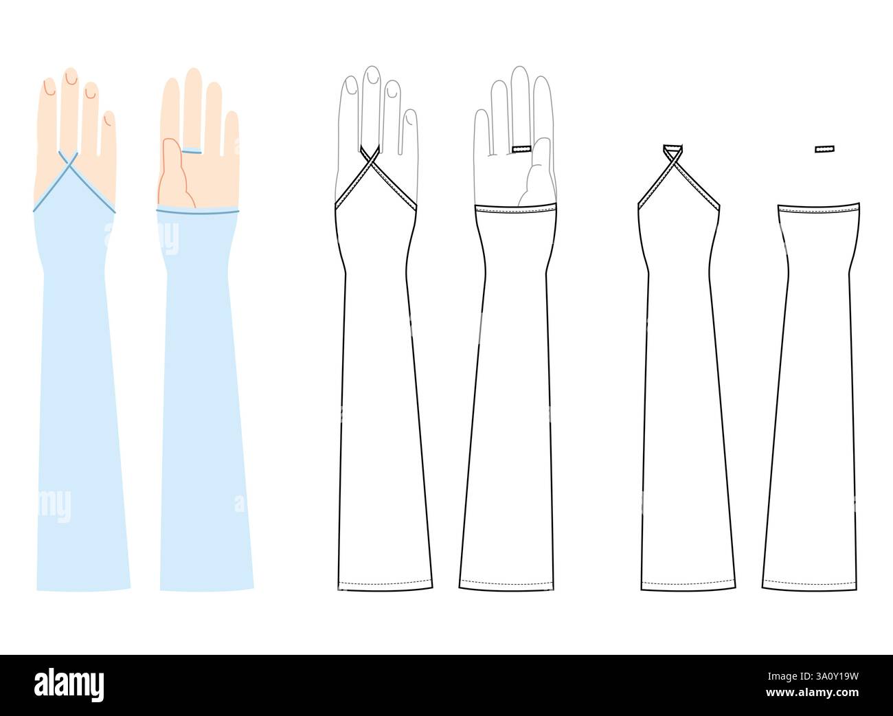 Fashion luxury gloves Stock Vector Images - Alamy