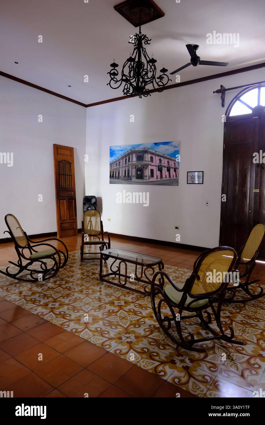 The interior view of Hotel Real La Merced in the historic center of ...
