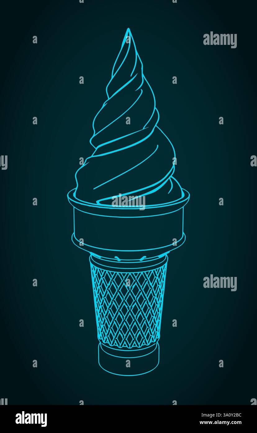 Stylized ice cream hi-res stock photography and images - Alamy