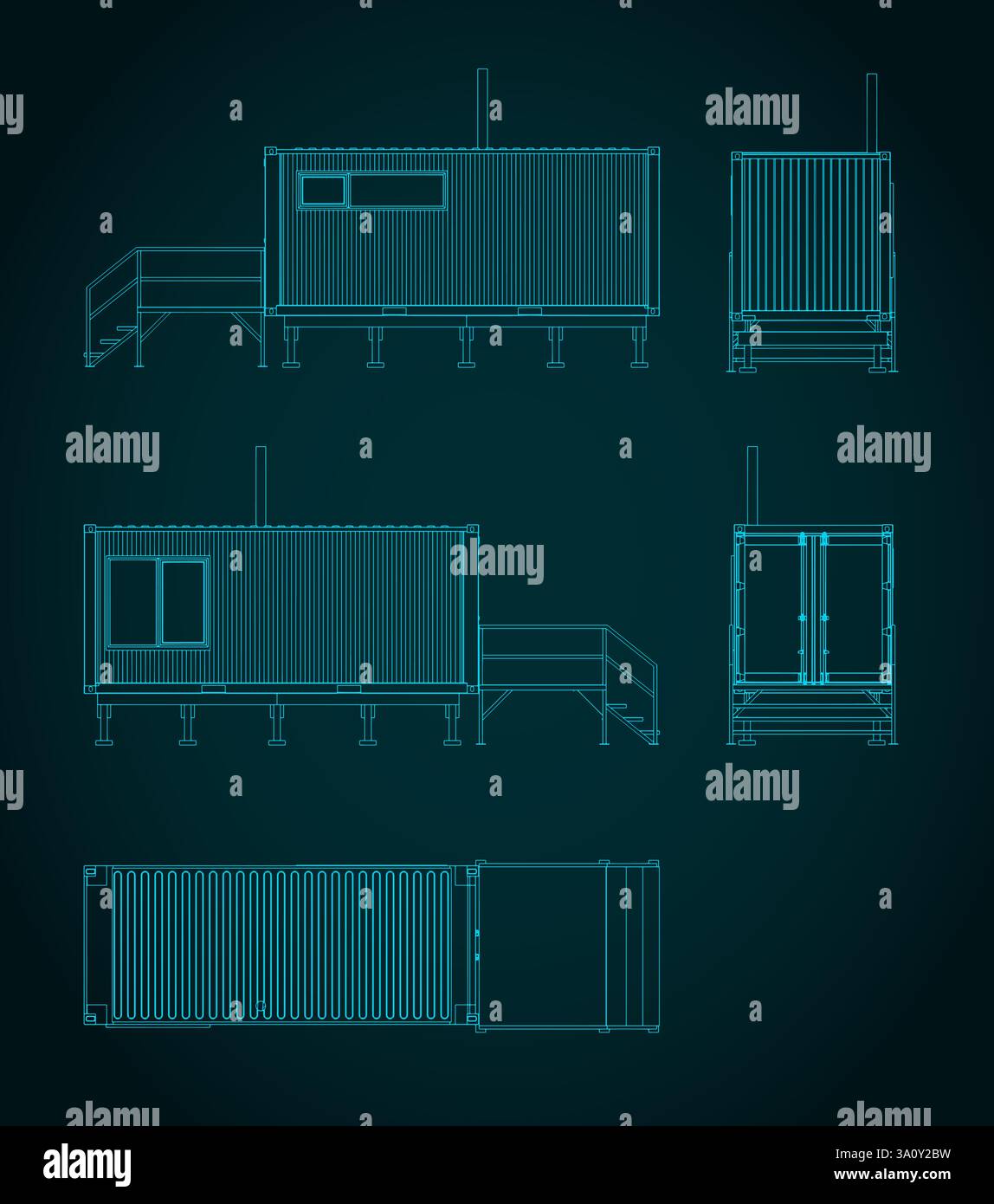 Shipping container converted Stock Vector Images - Alamy