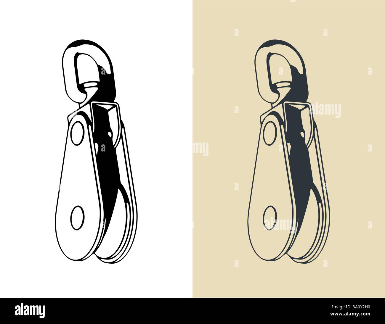 Stainless steel single block for yacht rigging Stock Vector Image & Art ...