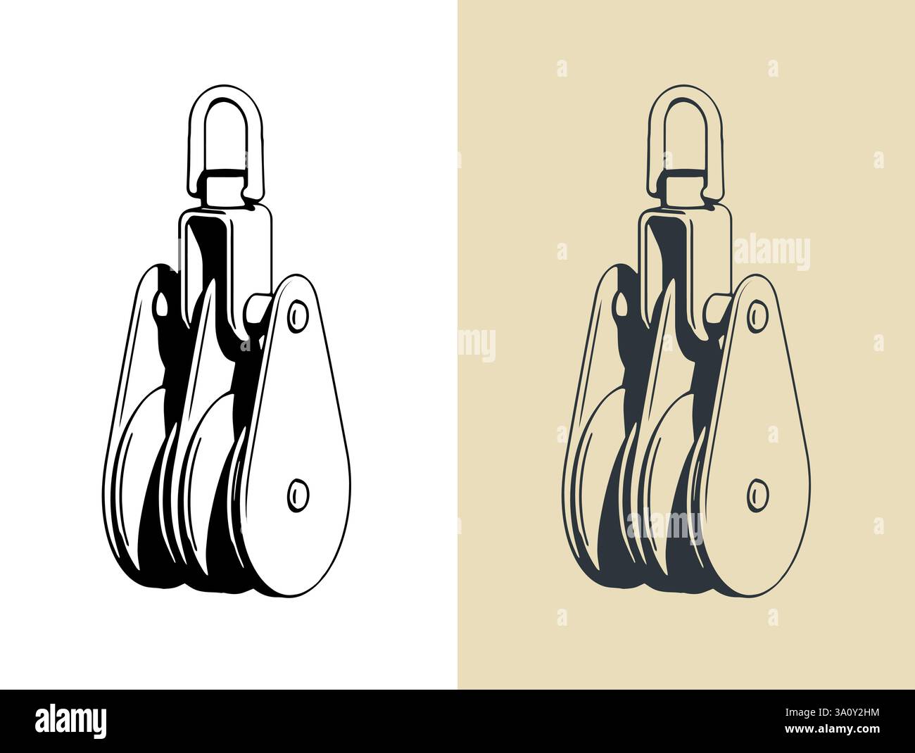 Hoist blocks Stock Vector Images - Alamy