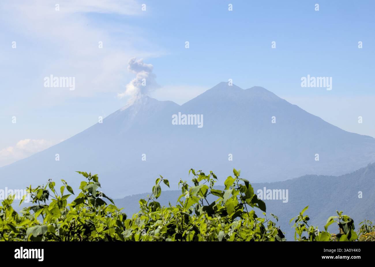 scenic view of volcanoes in antigua guatemala (central american volcano ...