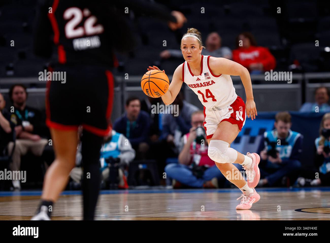 INDIANAPOLIS, IN - MARCH 05: Nebraska Cornhuskers guard Callin Hake (14 ...