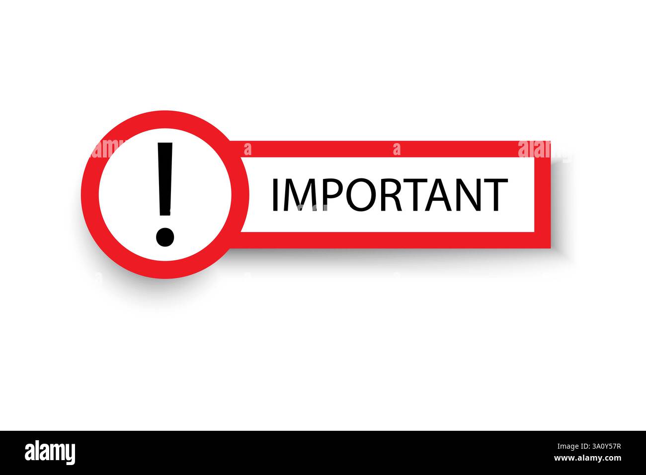 Important sign. Exclamation mark. Alert message. Red warning label Stock Vector Image & Art - Alamy