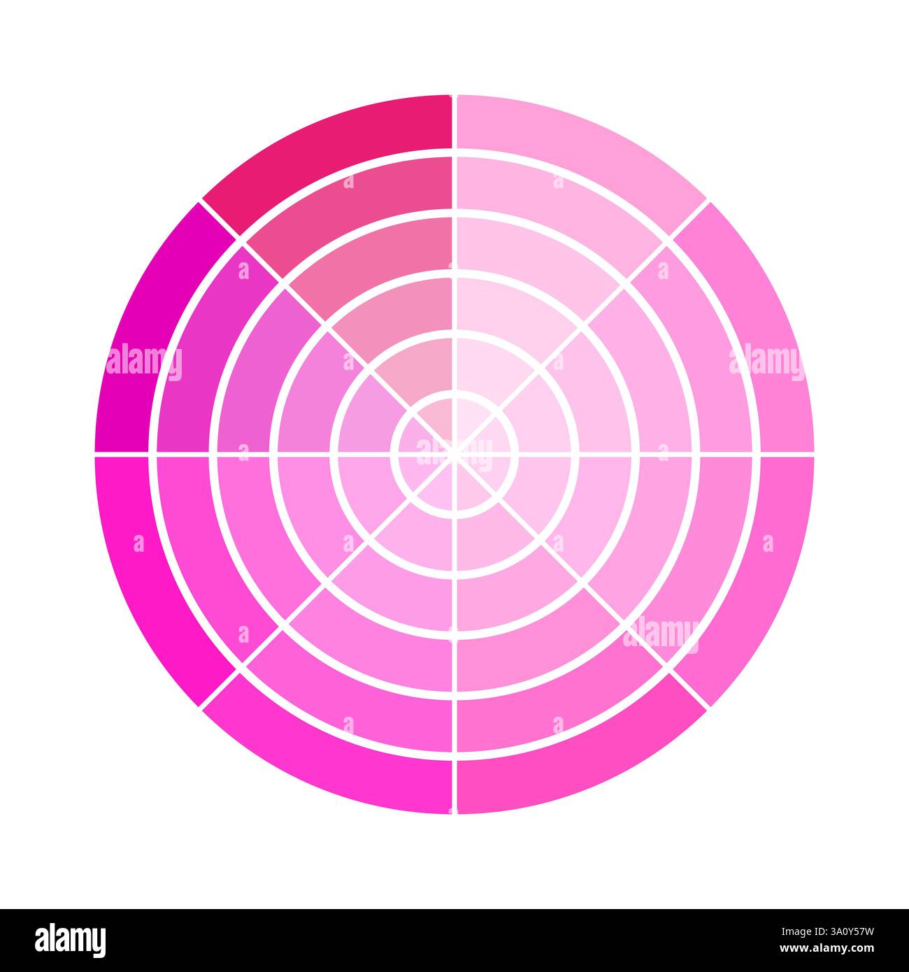 Pink tone palette. Gradient hue wheel. Artistic spectrum circle. Vector ...
