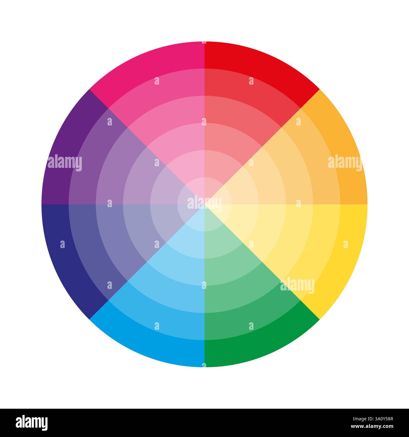 Bright color wheel. Vibrant hue spectrum. Artistic pigment chart ...