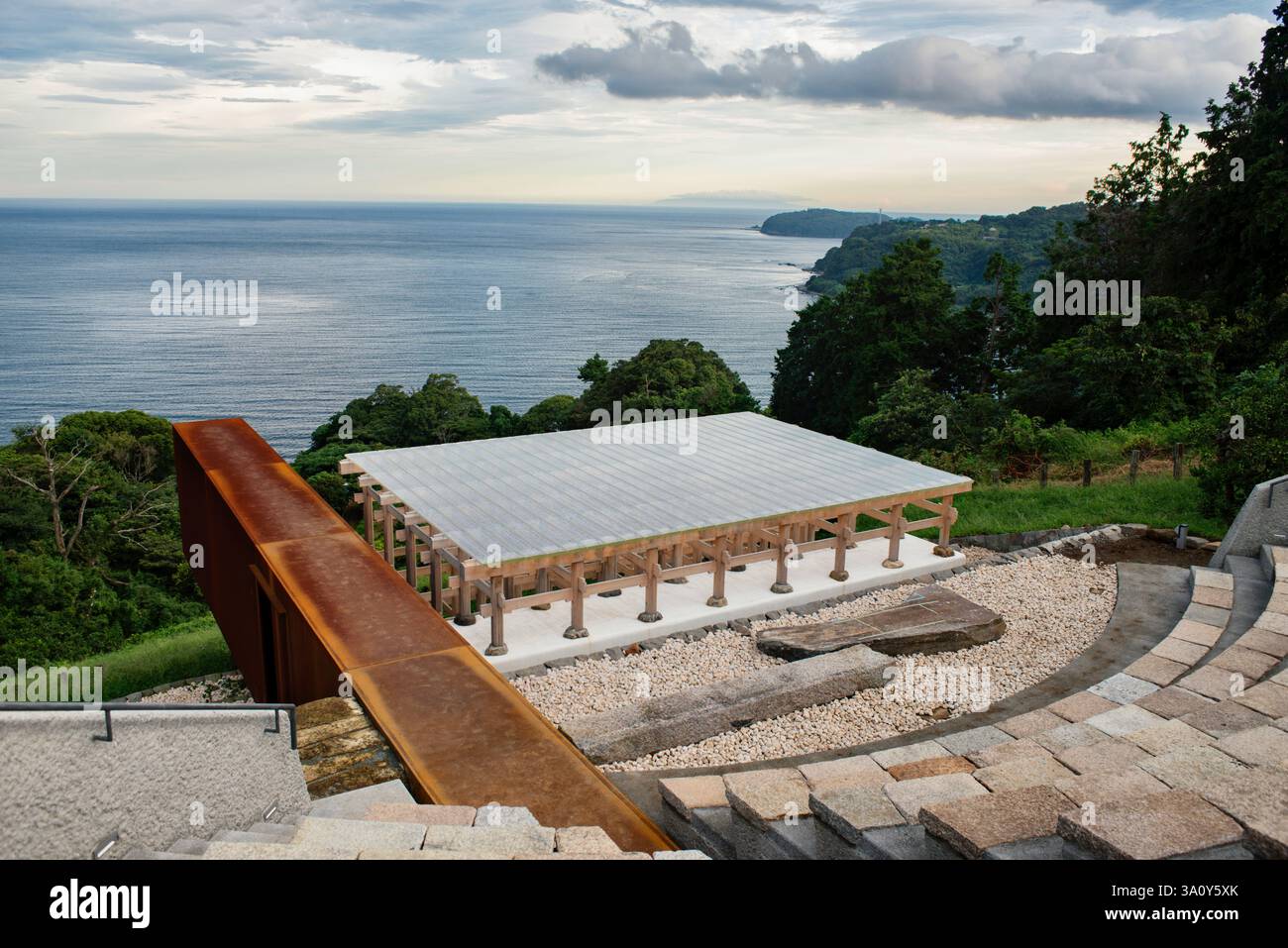 Photo shows a 70-meter chamber made from CorTen weathering steel that ...