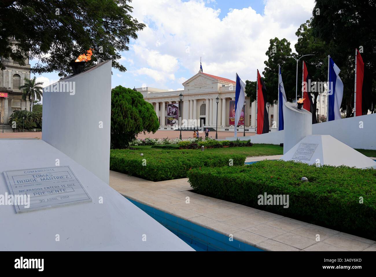 National Palace of Culture on Plaza de la Revolucion with Mausoleums of ...