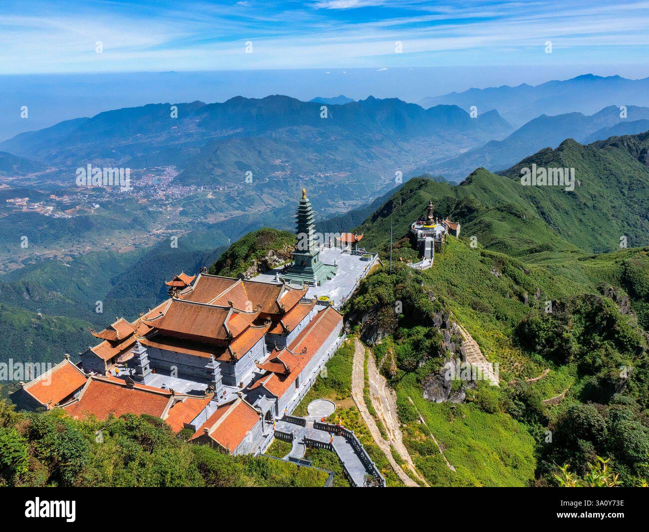 Aerial view famous fansipan sun hi-res stock photography and images - Alamy