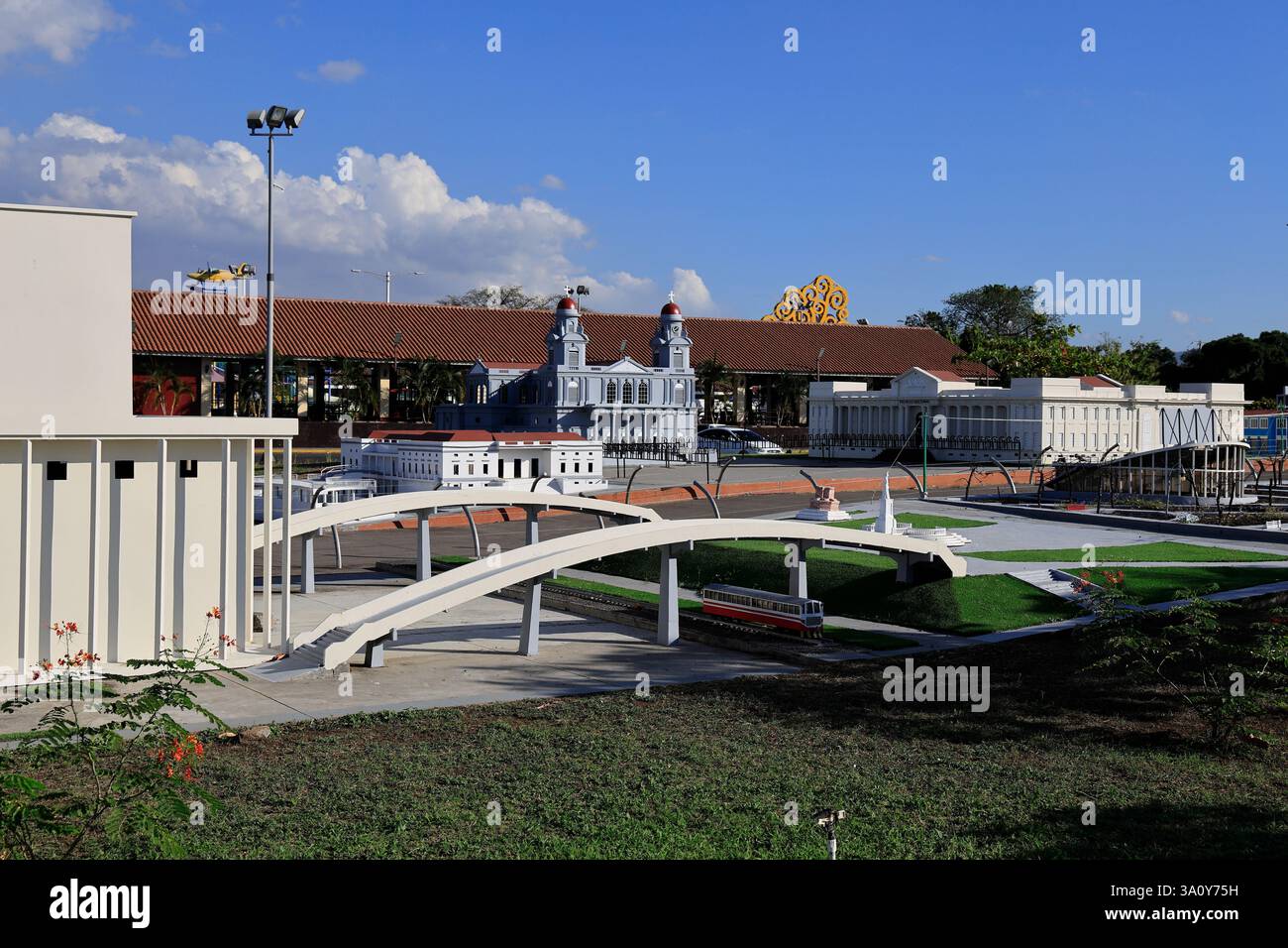 Architectural models of city of Managua display inside of Paseo Vieja ...
