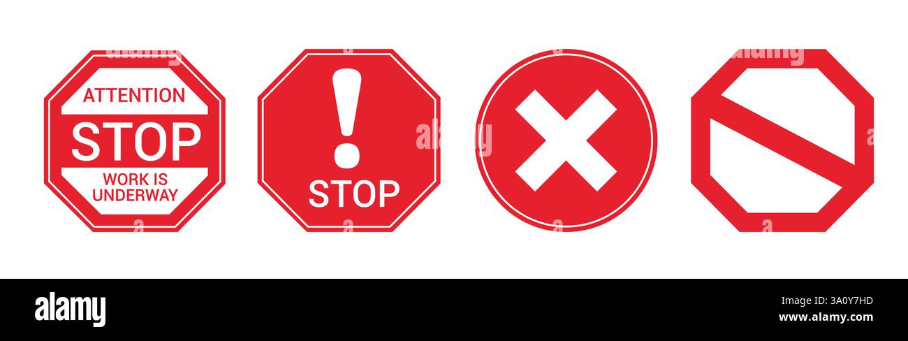 Safety warning signages Stock Vector Images - Alamy