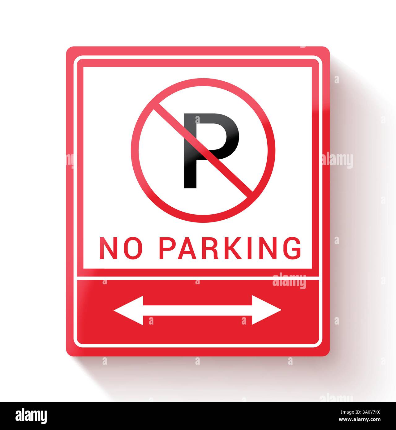 No parking sign icon clipart. No parking both sides in red signboard ...