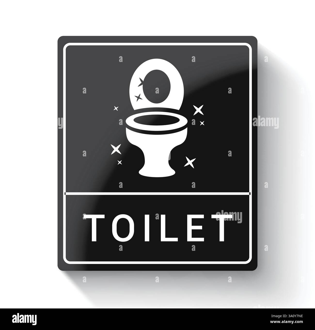 Toilet restroom sign icon clipart. Bathroom clean toilet in black board ...