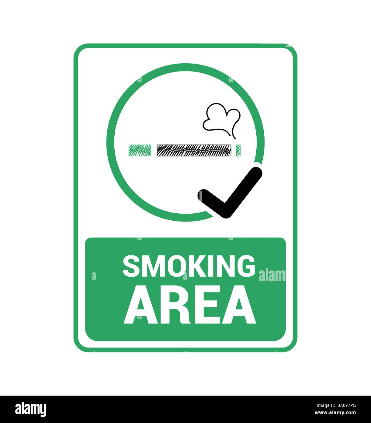 Smoking area sign icon clipart. Smoking area in green and white ...