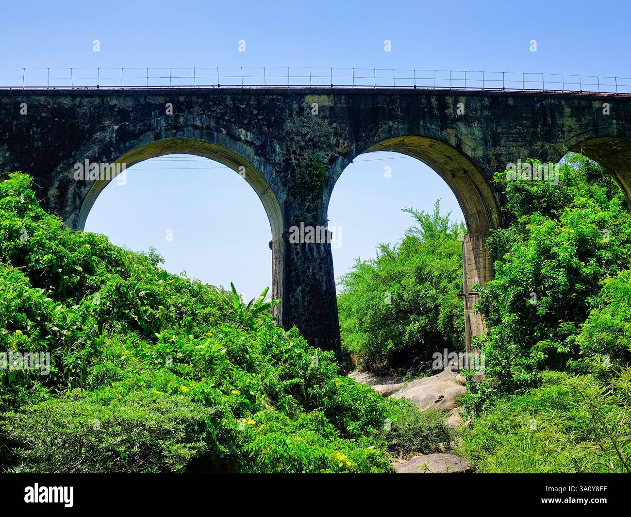 Don Ca railway bridge on Hai Van pass, connecting Da Nang city with Hue ...