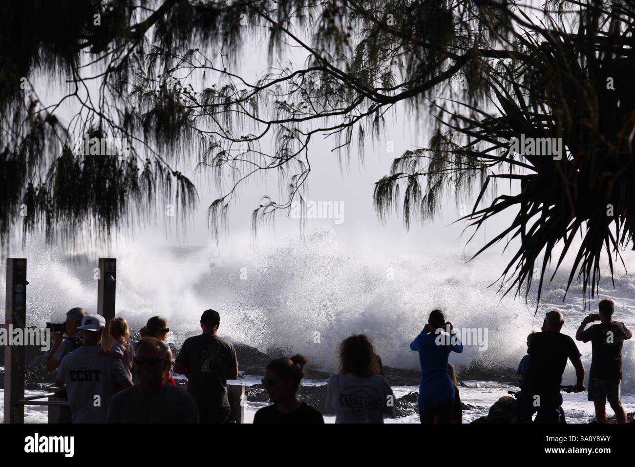 Big Seas from Tropical cyclone Alfred are seen at Snapper Rocks on the ...
