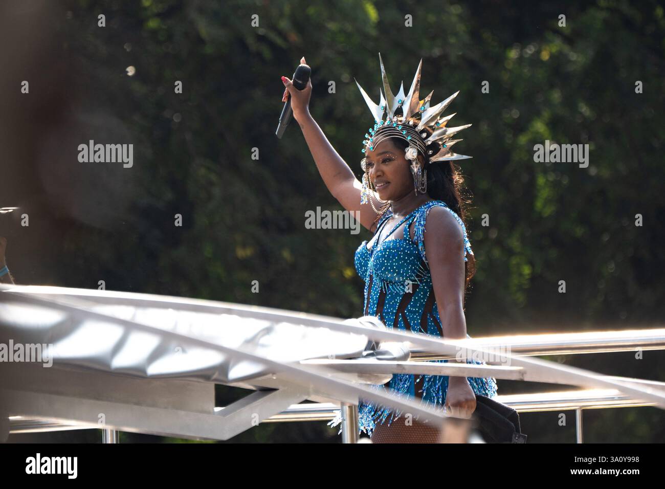 March 4, 2025: Brazilian singer IZA performs during the Latinha Mix ...