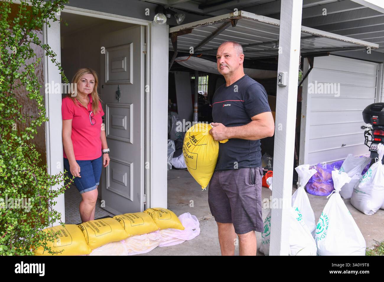 Lismore, Australia. 06th Mar, 2025. Dave and Charmaine Harris pose with ...
