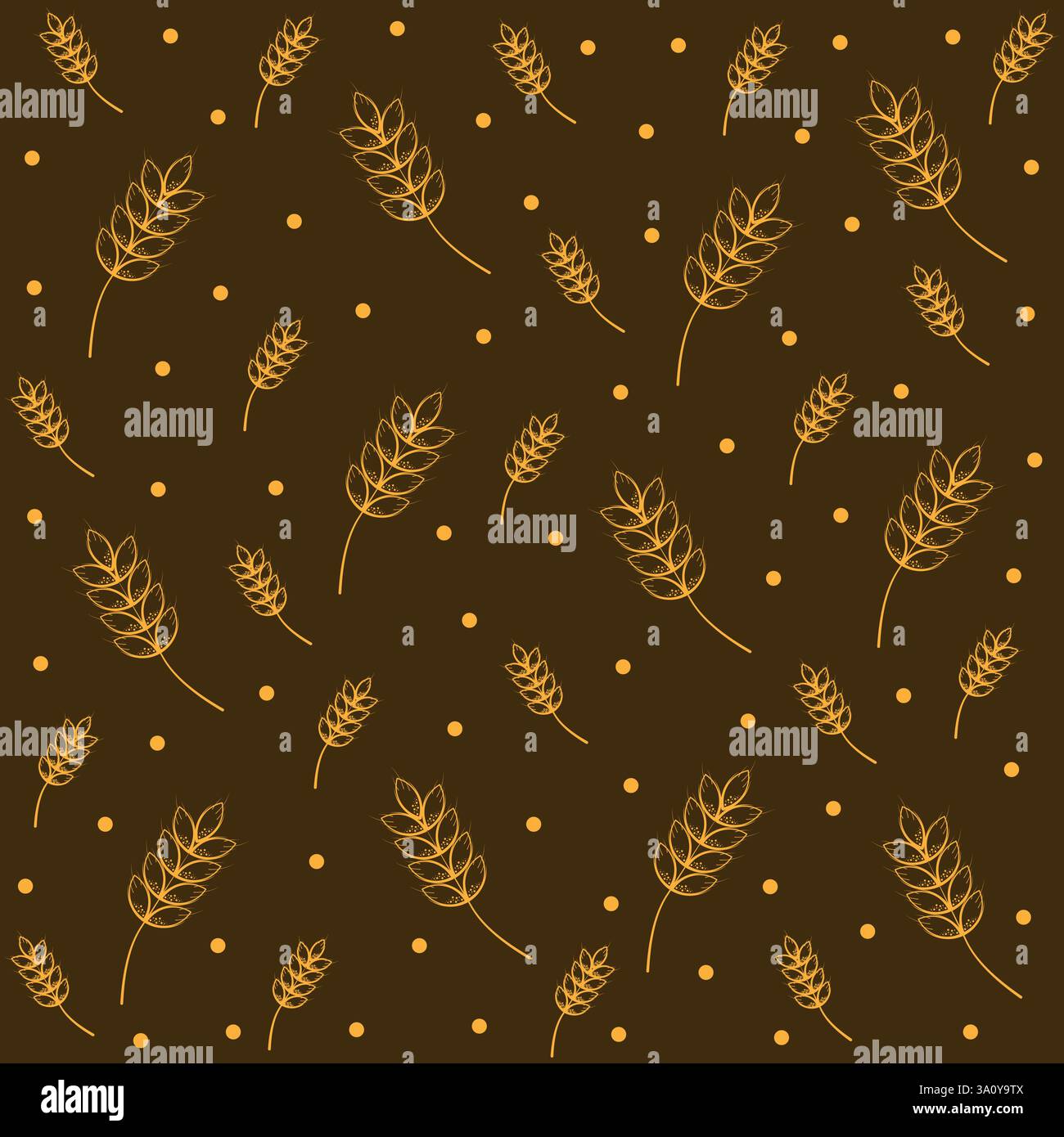 Abstract wheat pattern. Wallpaper decoration. Vector illustration Stock ...