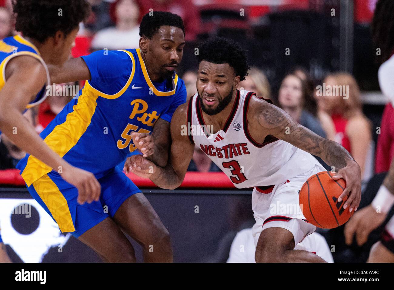 Raleigh, NC, USA. 05th Mar, 2025. North Carolina State Wolfpack guard ...