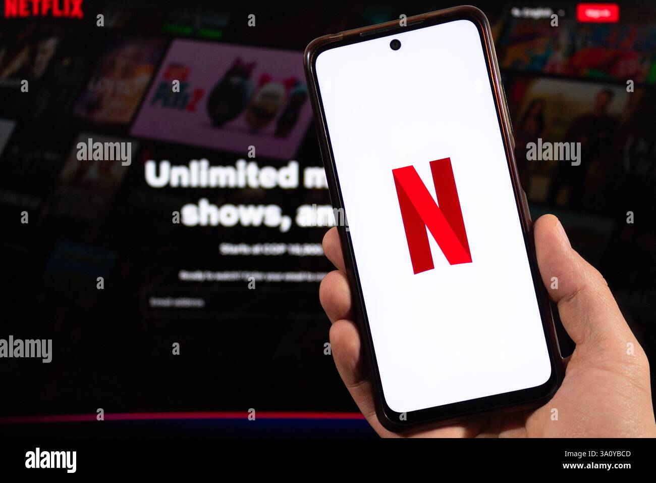 BOGOTA, COLOMBIA - MARCH 05 OF 2025 closeup to a hand holding a ...