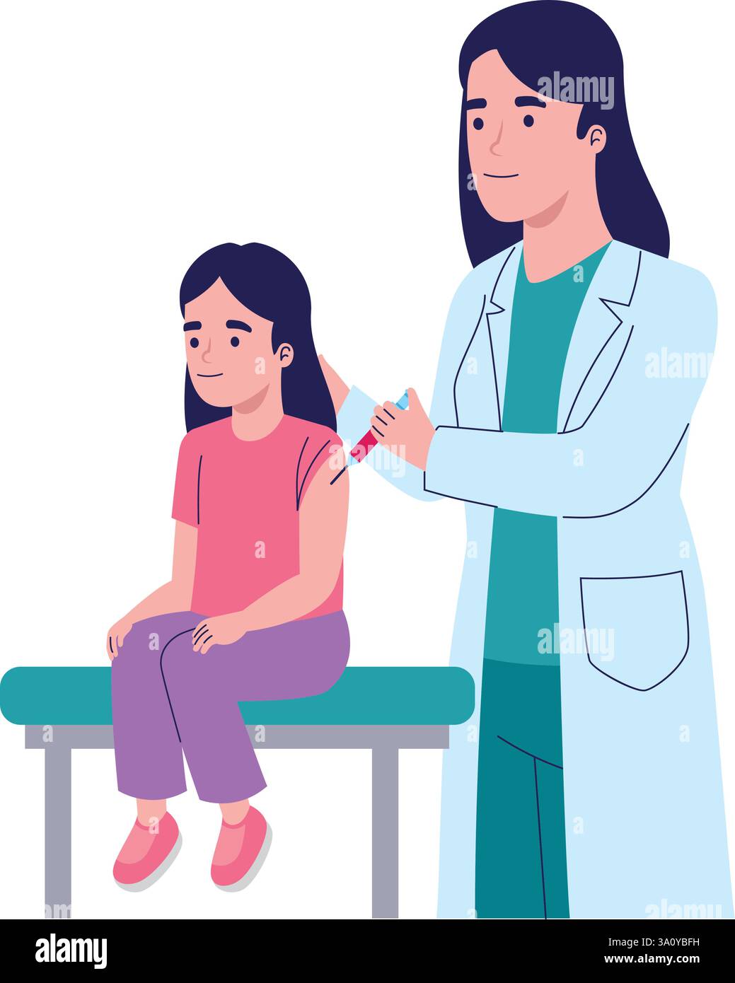 Doctor check up Administering Injection Stock Vector Image & Art - Alamy