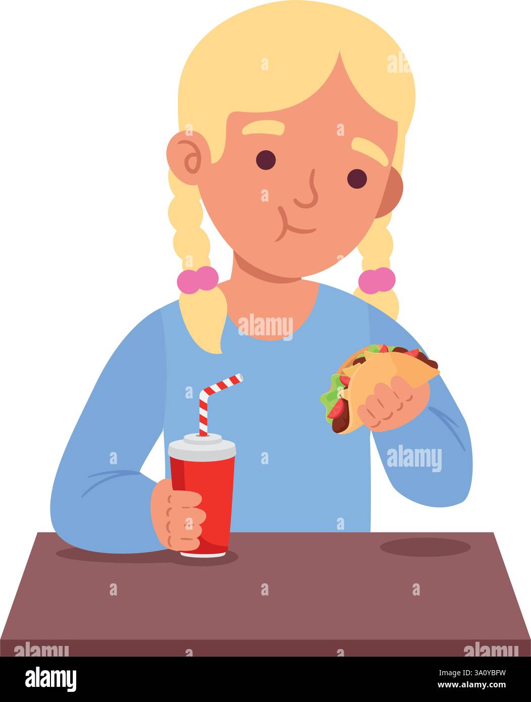 Lunch students Stock Vector Images - Alamy