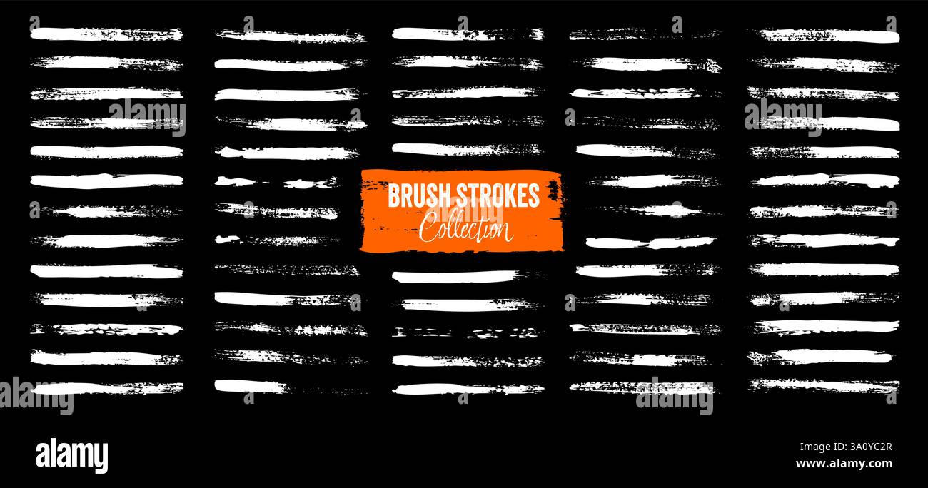 Grunge brush strokes, lines, ink smudges, hand-drawn scribble shapes ...