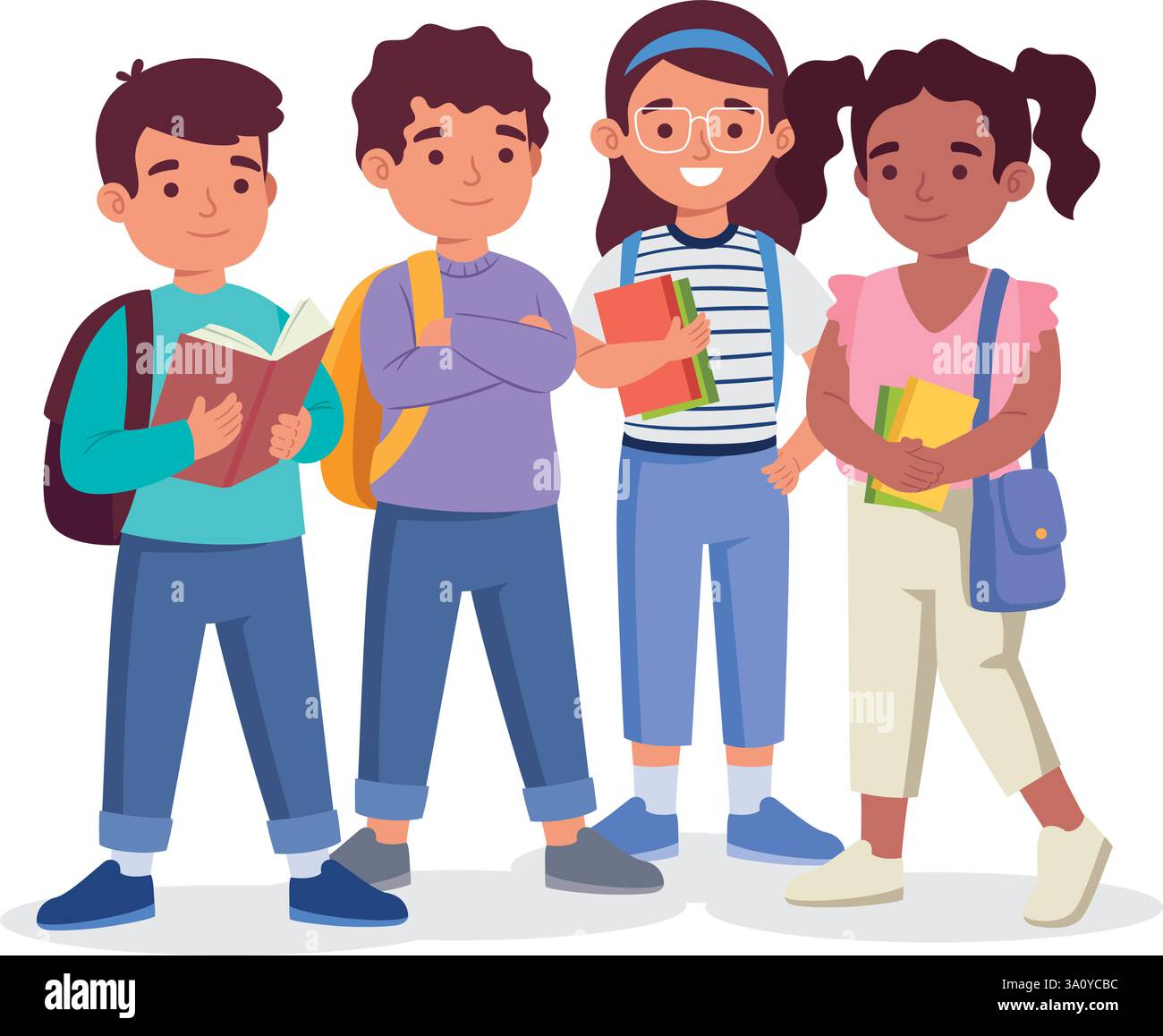 Diverse Students Together Stock Vector Image & Art - Alamy